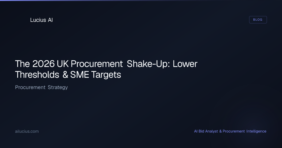 The 2026 UK Procurement Shake-Up: Lower Thresholds & SME Targets ...