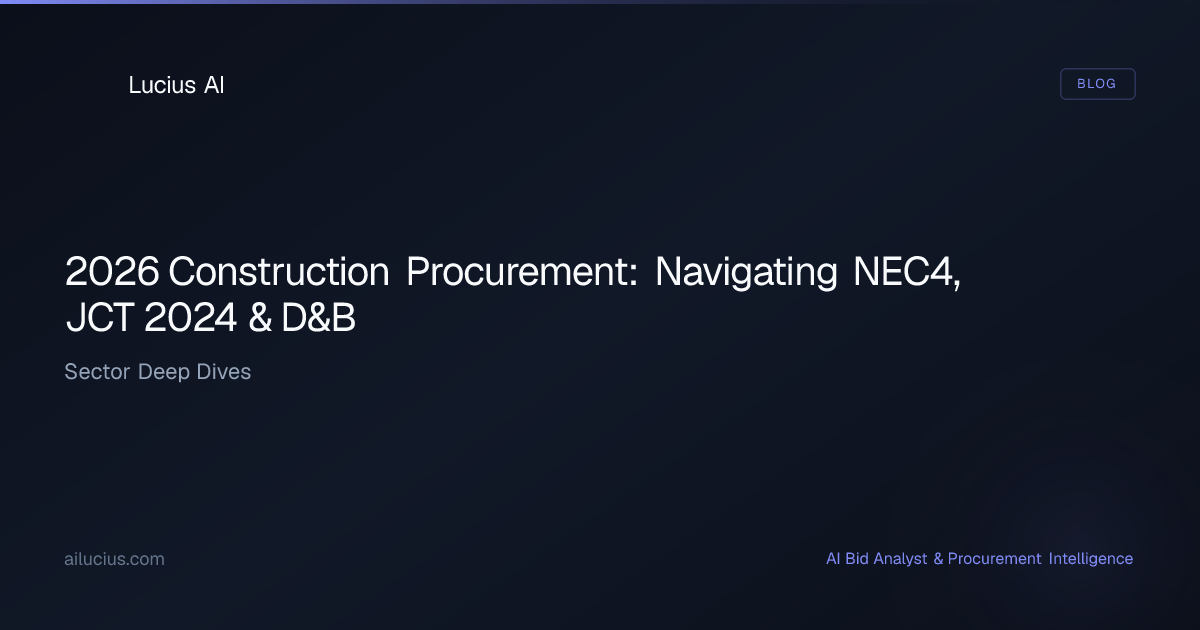 2026 Construction Procurement: Navigating NEC4, JCT 2024 & D&B | Lucius AI