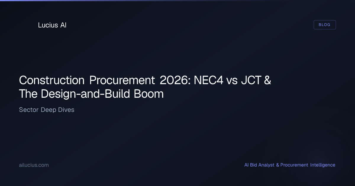 Construction Procurement 2026: NEC4 vs JCT & The Design-and-Build Boom ...